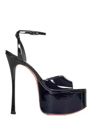 Amina Muaddi 155mm Aya Platform Heeled Sandals - Black