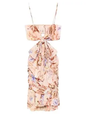 Zimmermann Bow-front Mini Dress - Pink