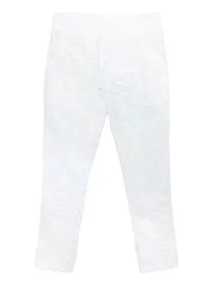 JUVIA Cotton-blend Straight Leg Pants - White