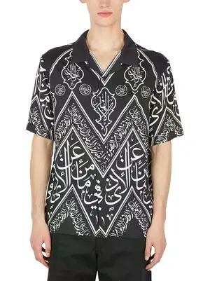 GMBH Script-print Short-sleeve Shirt - Black