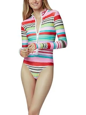 WATSKIN Ryann Bodysuit - Painted Stripe