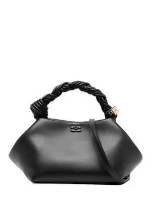 GANNI Bou' Handbag With Braided Handle Black