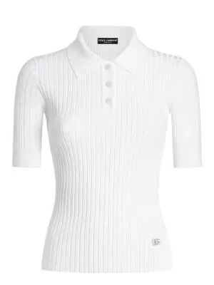 Dolce & Gabbana Viscose Polo - White