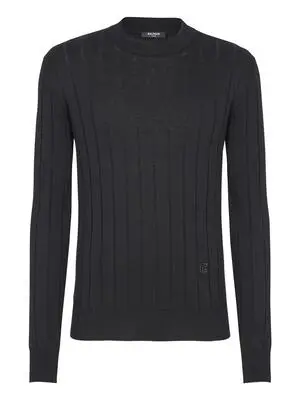 Balmain Silk-cotton Sweater - Black