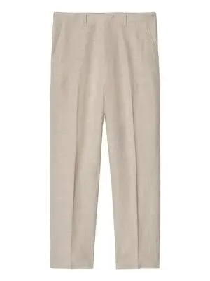 Cos Relaxed Fit Linen Tapered Pants - Beige