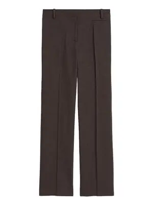 Cos Tailored Linen Straight-leg Trousers - Brown