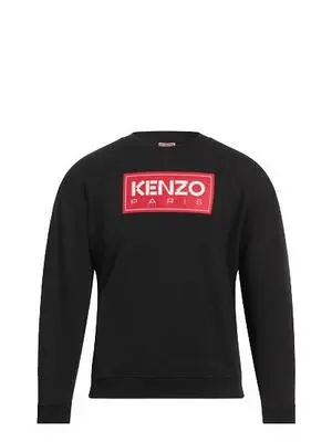Kenzo Cotton Fleece Sweatshirt With Embroidered Logo - Black