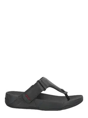 Fitflop Leather Thong Sandals - Black