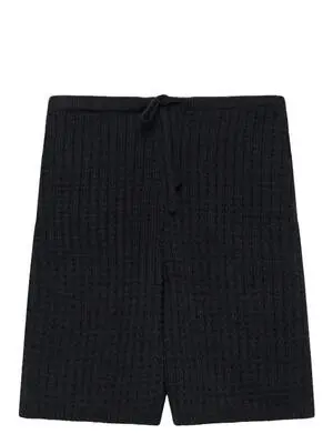 THE ELDER STATESMAN Nora Lite Check Ball Short - Black