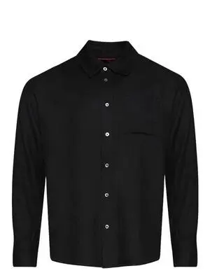 THE ELDER STATESMAN Pashimina Big Shirt - Black