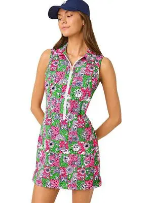 Lilly Pulitzer® Upf 50+ Luxletic Kathy Bow Dress - Cherry Blossom Pink Lil Chicken Check Golf
