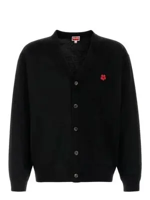 Kenzo Embroidered-motif Cardigan - Black