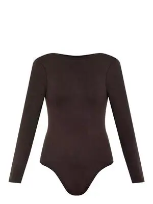 HEIST Long-sleeve Bodysuit - Brown