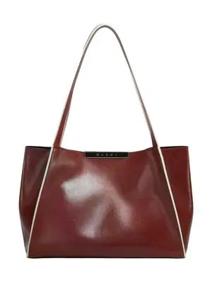 Marni Small Leather Tote Bag - Red