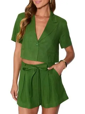 VICI Modern Muse Crop Short Sleeve Jacket - Green