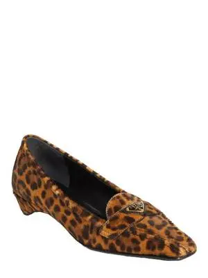 Prada Calf Hair Loafer - Miele Print Calf Hair