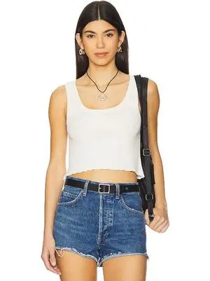 Lna Ravi Ribbed Tank - White