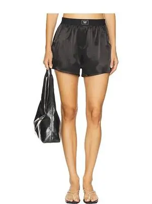 Heroine Sport Satin Boxer Shorts - Black