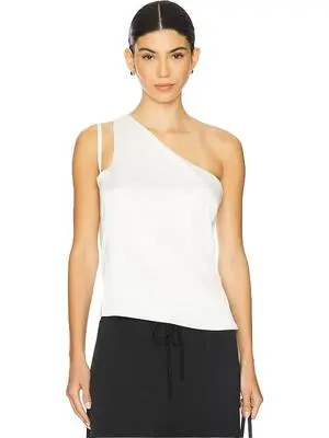CEREN OCAK One Shoulder Top - White