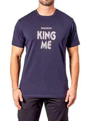 MACEOO King Me Graphic T-shirt - Blue