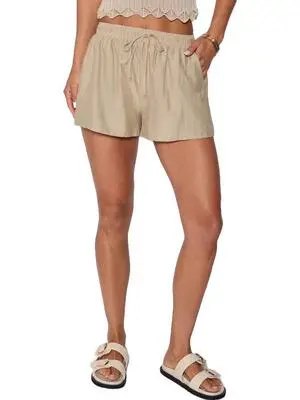VICI Ellory Drawstring Shorts - Khaki