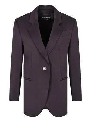 Giorgio Armani Single-breasted Wool Jacket - Brown