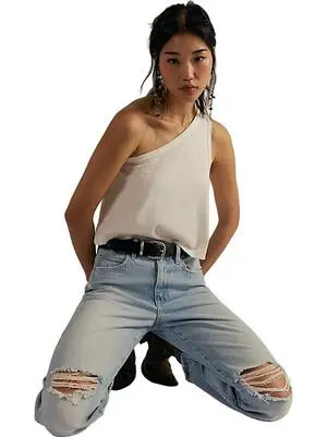 Free People We The Free Sunny One-shoulder Tank Top - Ivory