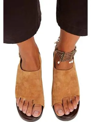 Jeffrey Campbell Piper Clogs Camel Suede