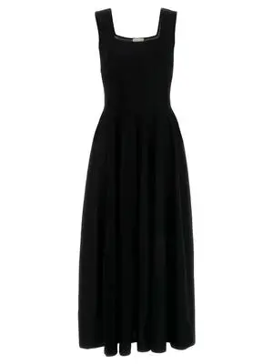 Khaite Jodie Sleeveless Square-neck Dress - Black