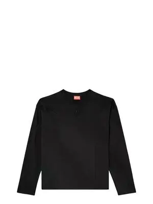 DIESEL Panelled Long-sleeved T-shirt - Black