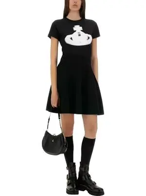 VIVIENNE WESTWOOD Orb-Print T-Shirt Black