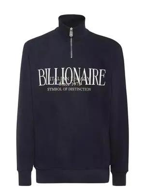 BILLIONAIRE Logo-embroidered Sweatshirt - Blue