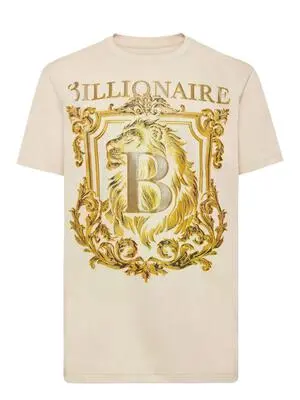 BILLIONAIRE Lion B Frame-print T-shirt - Neutrals
