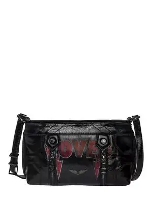 Zadig&Voltaire Embellished Leather Shoulder Bag - Black