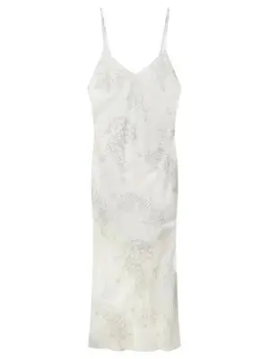 Stella McCartney Leopard-pattern Sleeveless Dress - White
