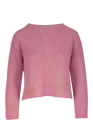 Vince Cropped Knitted Sweater - Pink