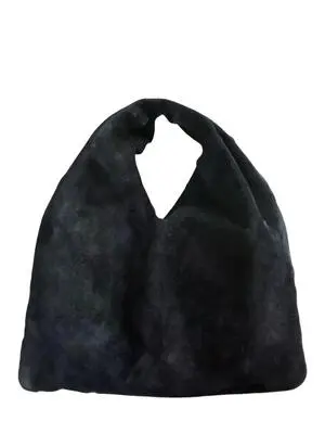 THE ROW Small Bindle Suede Slouchy Shoulder Bag - Black