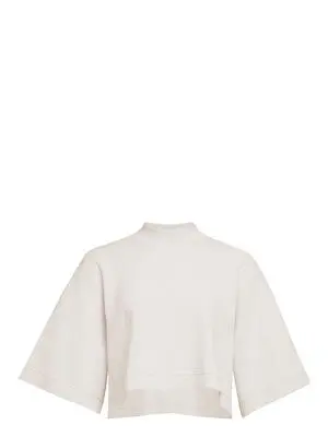 Alaïa Cropped Cotton-blend Top - White