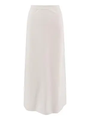Max Mara Flared Viscose Skirt - White