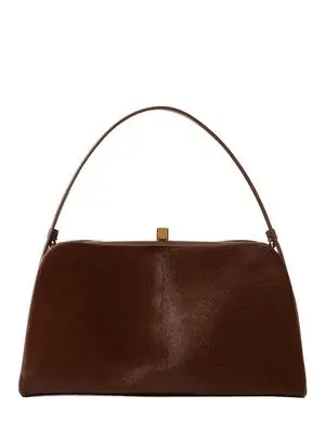Khaite Cate Leather-trimmed Calf Hair Tote - Red