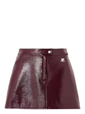 COURREGES COURREGES Reedition Appliquéd Mini Skirt Burgundy
