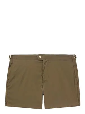 TOM FORD Straight-leg Mid-length Swim Shorts - Brown