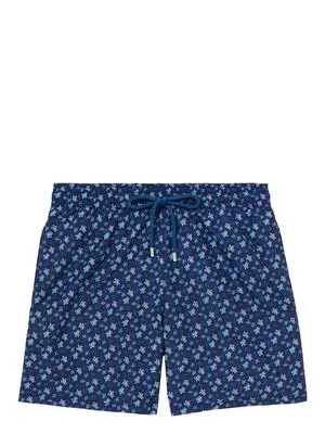 Vilebrequin Moorea Straight-leg Mid-length Printed Swim Shorts - Blue