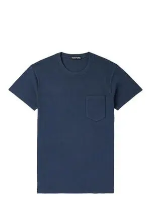 TOM FORD Cotton-jersey T-shirt - Blue