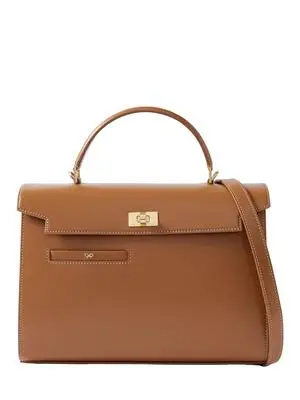 ANYA HINDMARCH Mortimer Leather Shoulder Bag - Brown