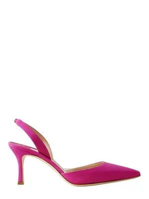 Manolo Blahnik Manolo Blahnik Carolyne 70 Slingback Pumps Fuchsia