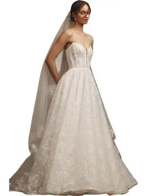Jenny Yoo Emerson Embroidered Tulle Off-the-shoulder Wedding Gown - Ivory