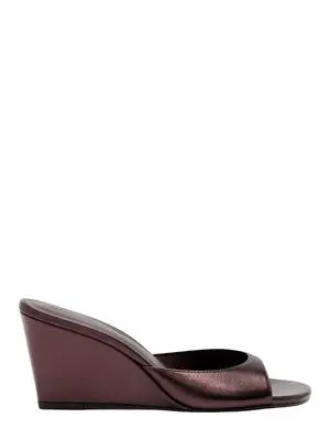 REFORMATION Josefina Wedge Sandal Metallic Espresso