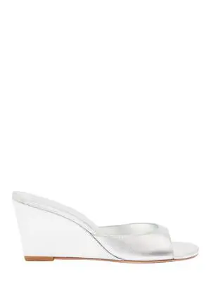 REFORMATION Josefina Wedge Sandal Silver
