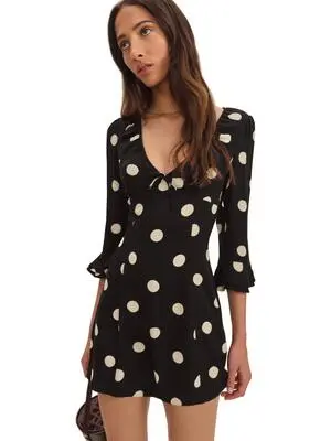 REFORMATION Lyssa Mini Dress Moon Dot